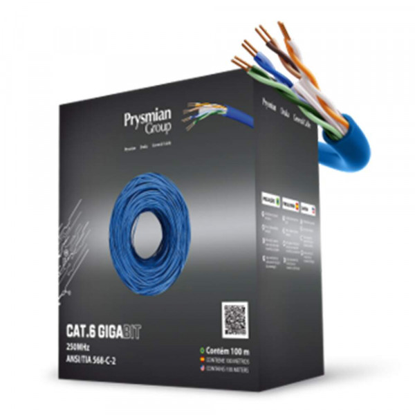 Loja Oficial Prysmian - Cabo LAN CAT6 aplicação interna, Capa LSZH Azul ...