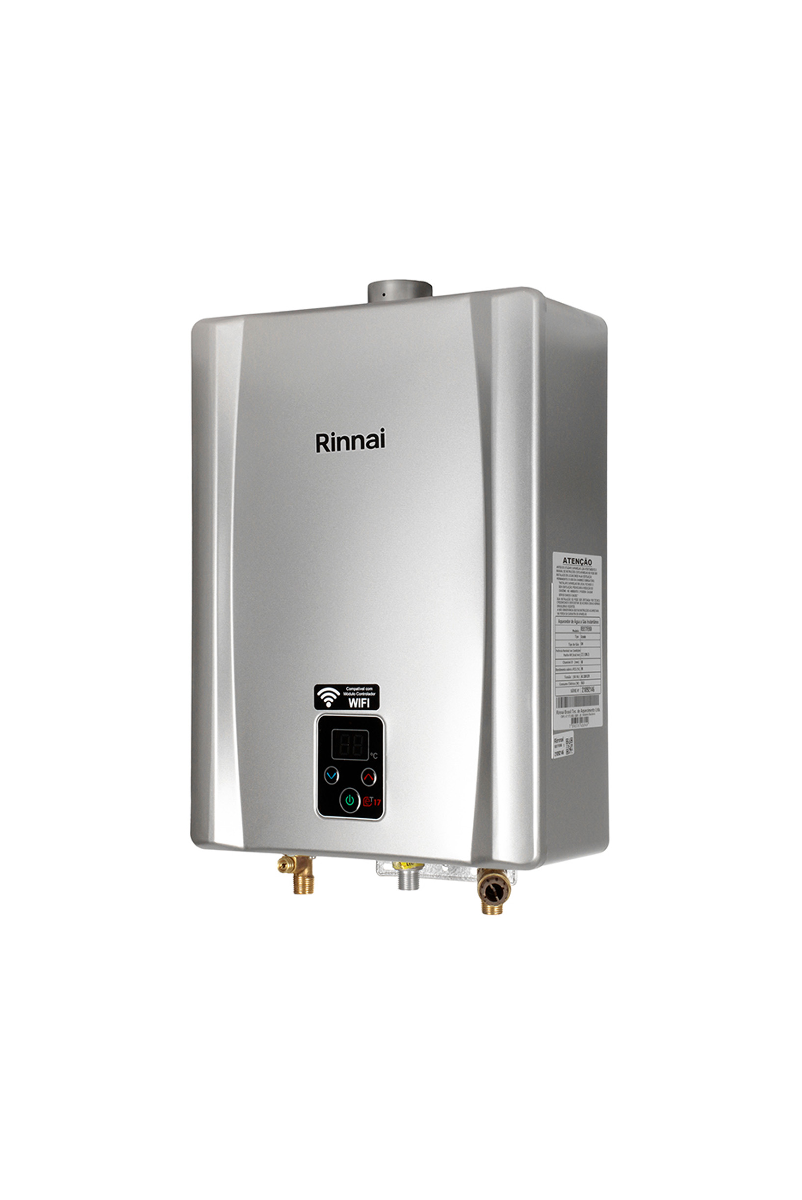 Loja Oficial Rinnai - Comprar Aquecedor a Gás Digital Rinnai E17 instalado GN Pra