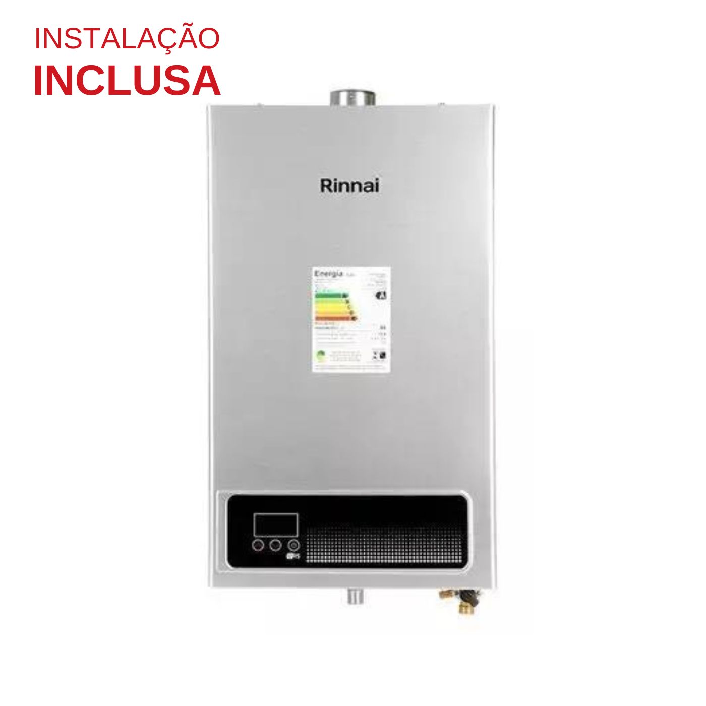 Loja Oficial Rinnai - Comprar Aquecedor a Gás Digital Rinnai E15 15 litros Instalado GLP Pra