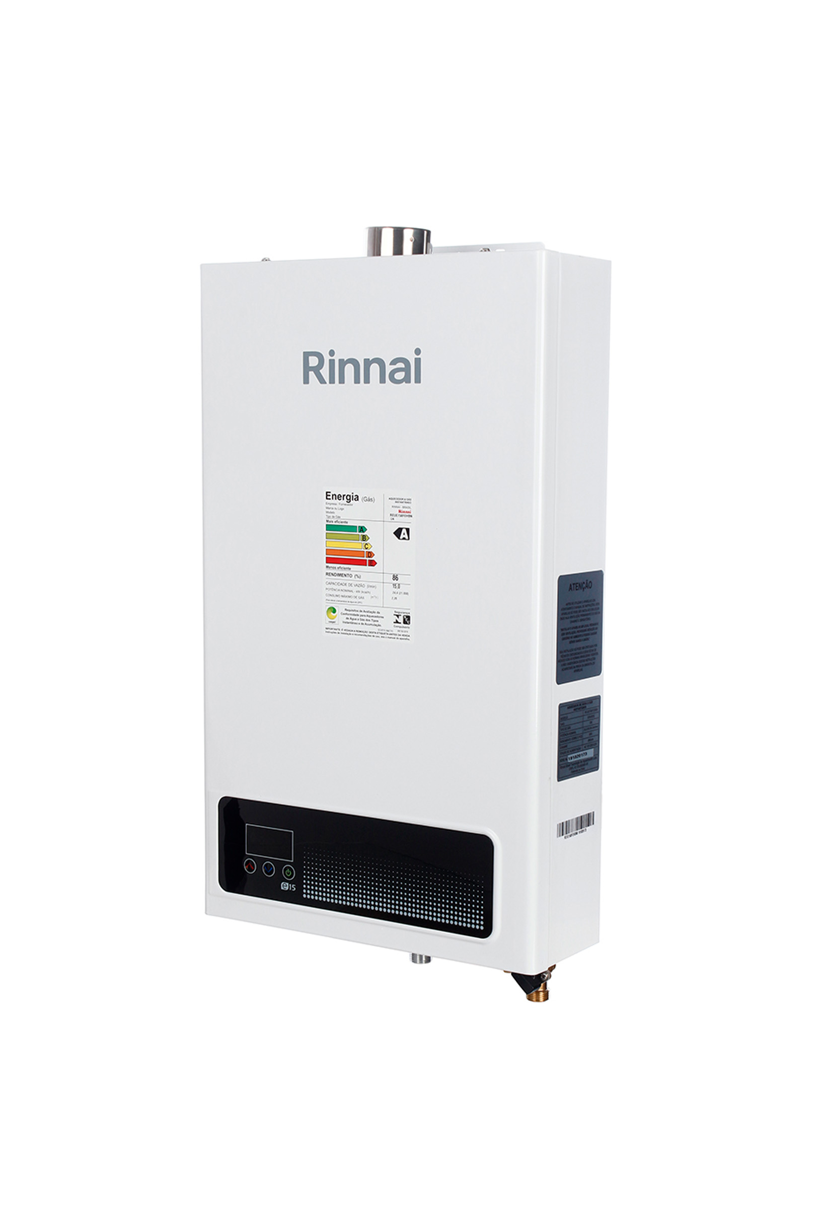 Loja Oficial Rinnai - Comprar Aquecedor a Gás Digital Rinnai E15 15 litros GLP Instalado Br
