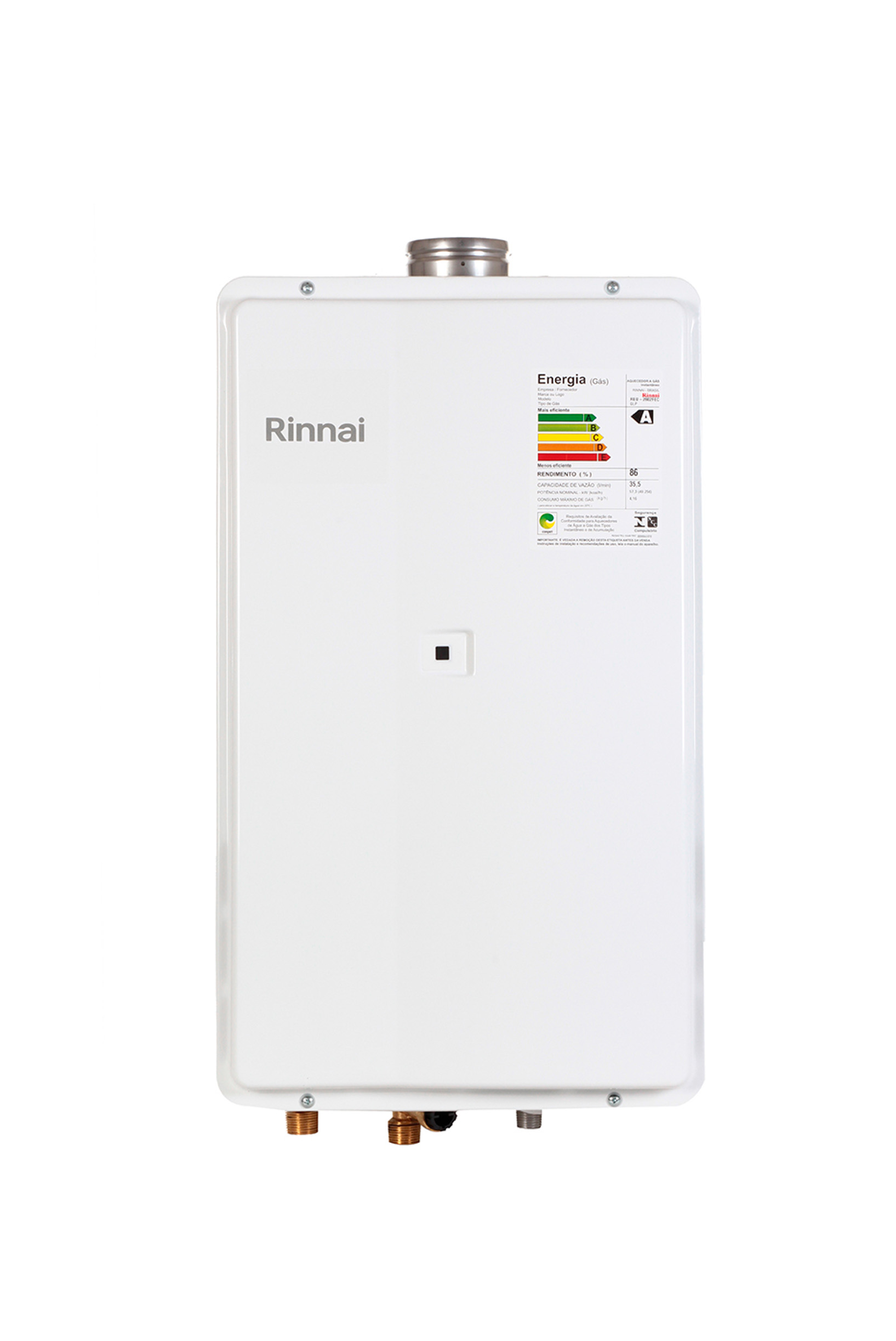 Loja Oficial Rinnai - Comprar Aquecedor a Gás Digital Rinnai E33 32,5 litros GN Br