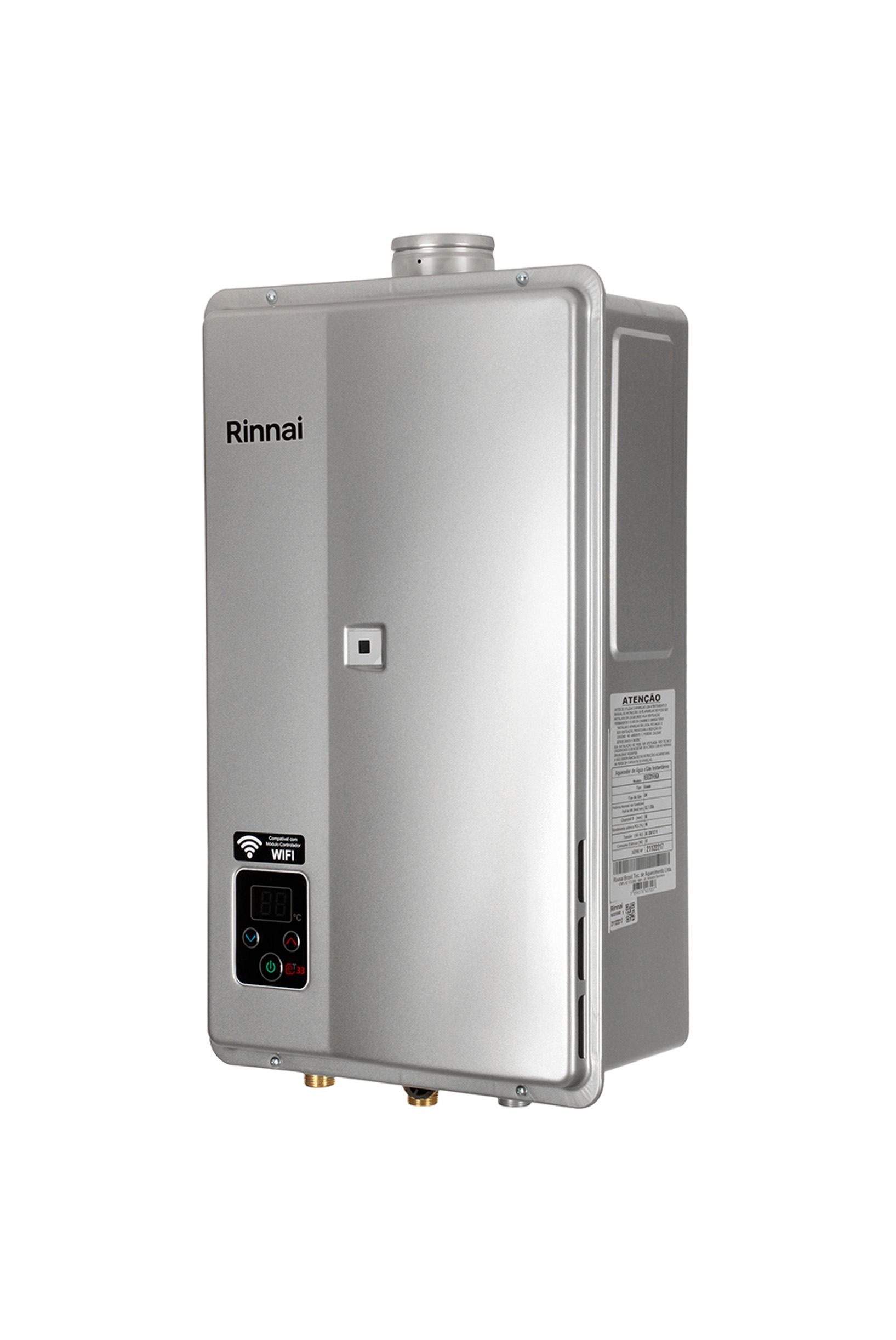 Loja Oficial Rinnai - Comprar Aquecedor a Gás Digital Rinnai E33 32 litros GN Pra