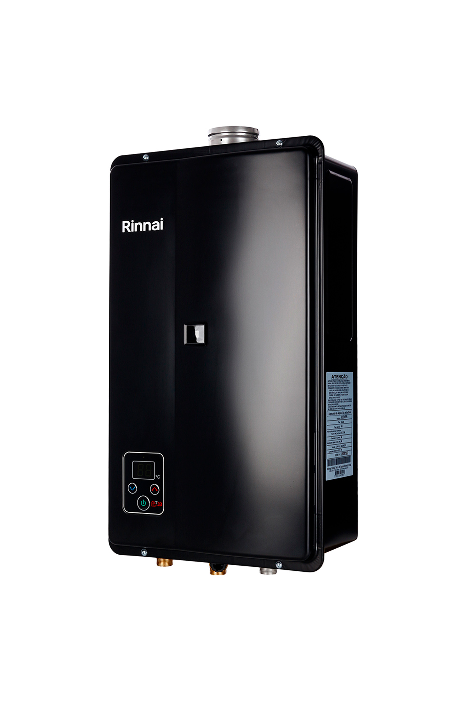 Loja Oficial Rinnai - Comprar Aquecedor a Gás Digital Rinnai E33 32 litros GLP Bk