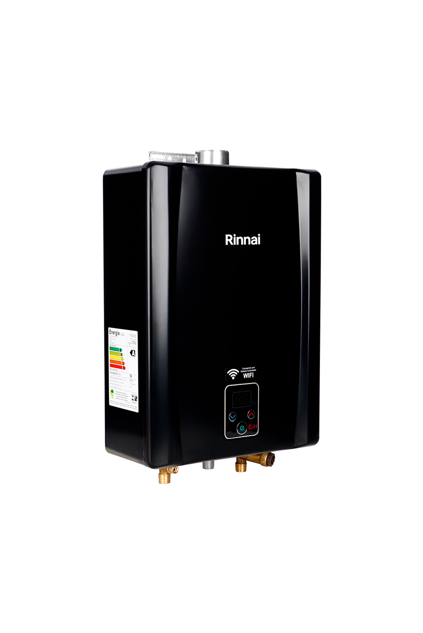 Loja Oficial Rinnai - Comprar Aquecedor a Gás Digital Rinnai E21 21 litros GLP Bk
